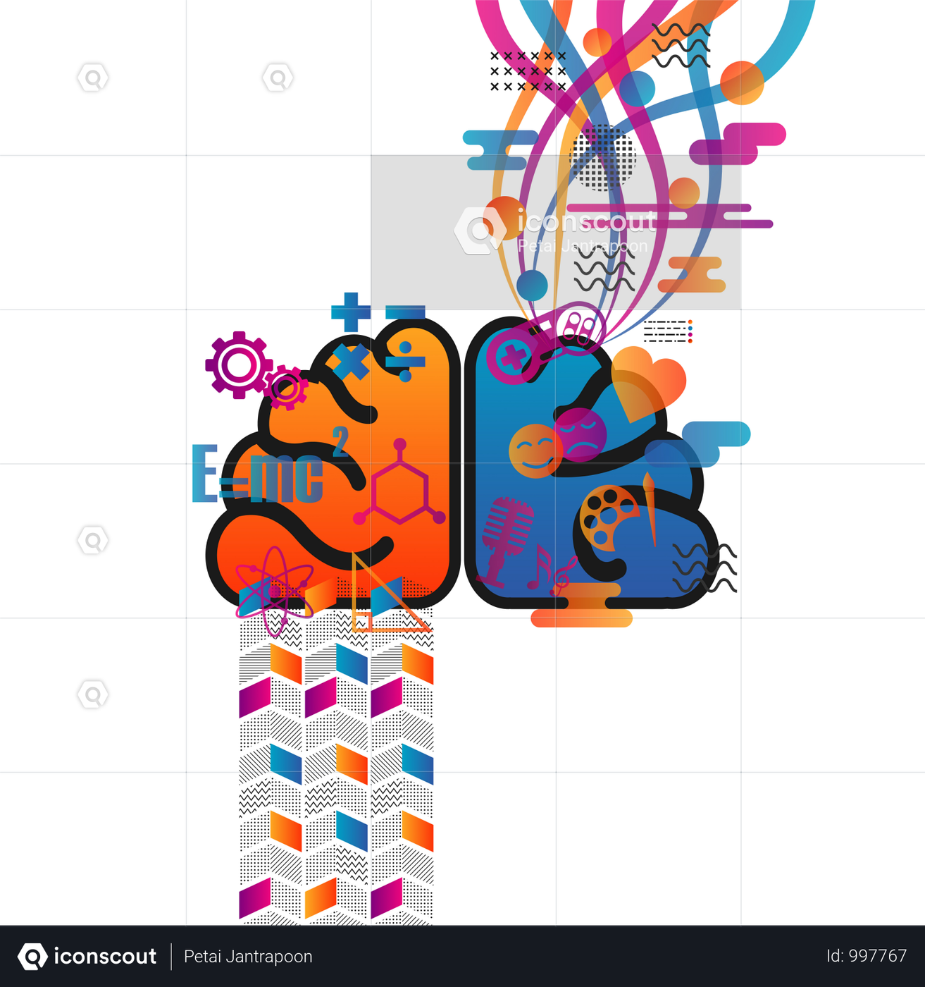 Best Premium Brain Function Illustration download in PNG & Vector format