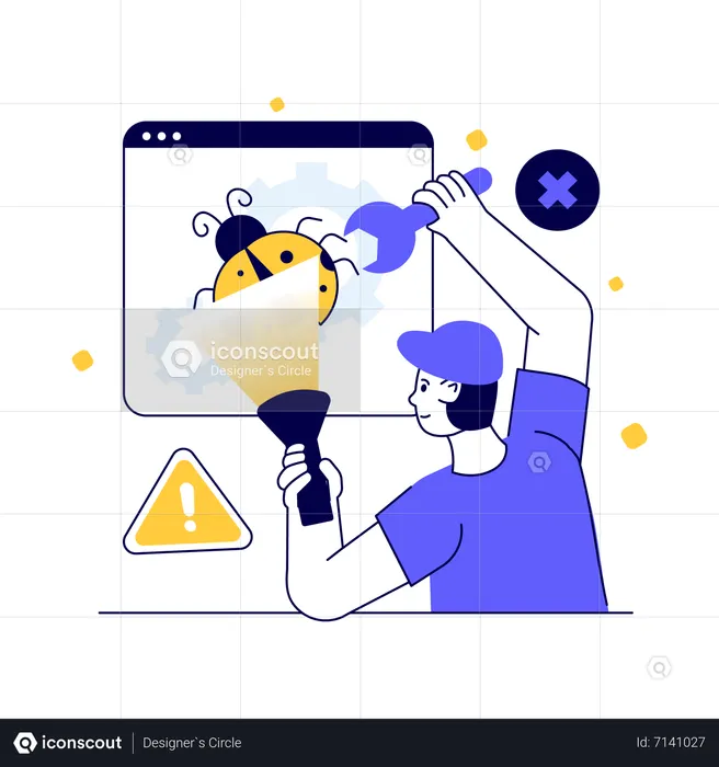 Best Bug Fix Illustration download in PNG & Vector format Best Bug Fix Illustration download in PNG & Vector format