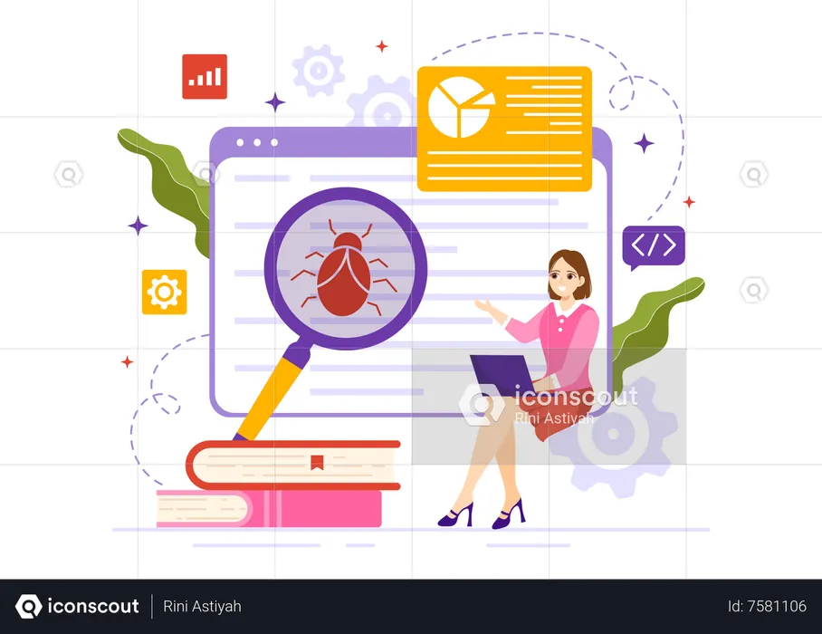 Best Bug Testing Illustration Download In Png And Vector Format