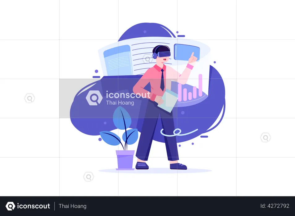 Best Business Analysis Using Vr Illustration Download In Png And Vector