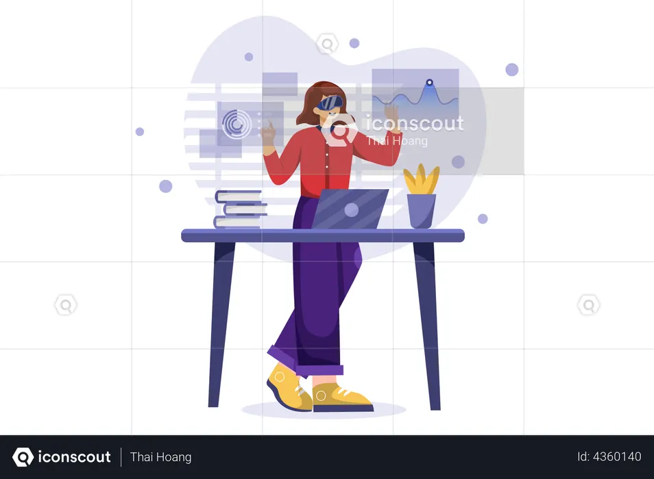 Best Premium Business Analysis Using Vr Illustration Download In Png