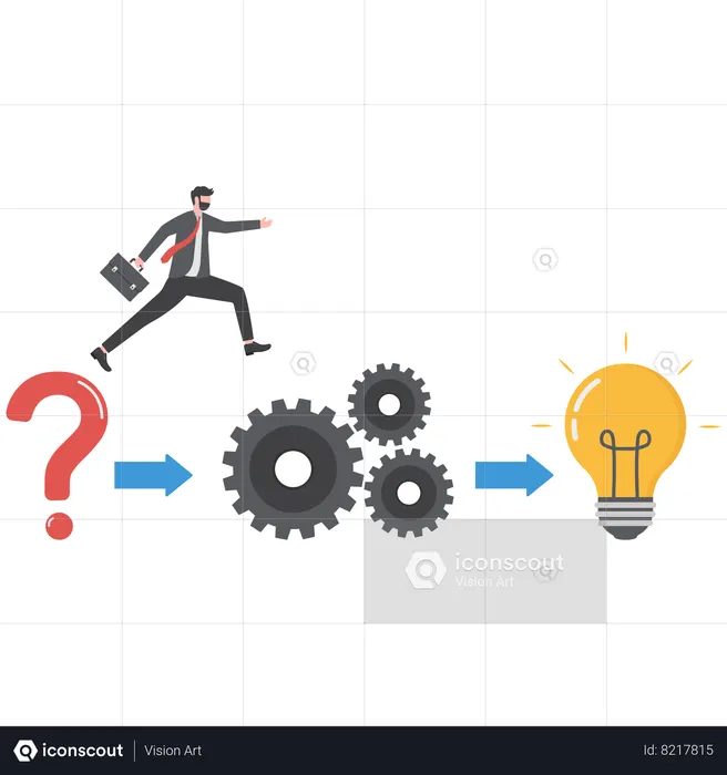 Best Businessman is improving his problem solving skill Illustration ... Best Businessman is improving his problem solving skill Illustration ...