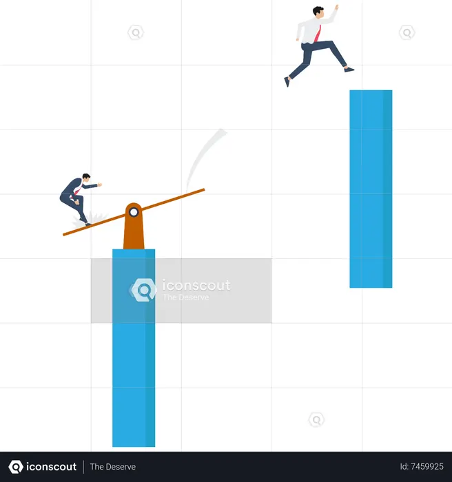 Best Businessman jumping on seesaw help another reaching for stars ... Best Businessman jumping on seesaw help another reaching for stars ...