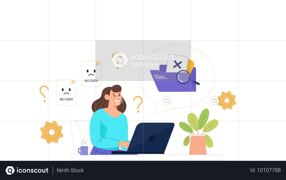 Businesswoman Faces No Data Error While Finding Secret Data ... Businesswoman Faces No Data Error While Finding Secret Data ...