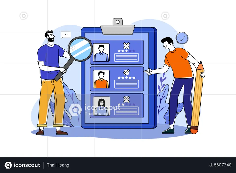 Candidate Selection Illustration - Free Download Business Illustrations ... Candidate Selection Illustration - Free Download Business Illustrations ...