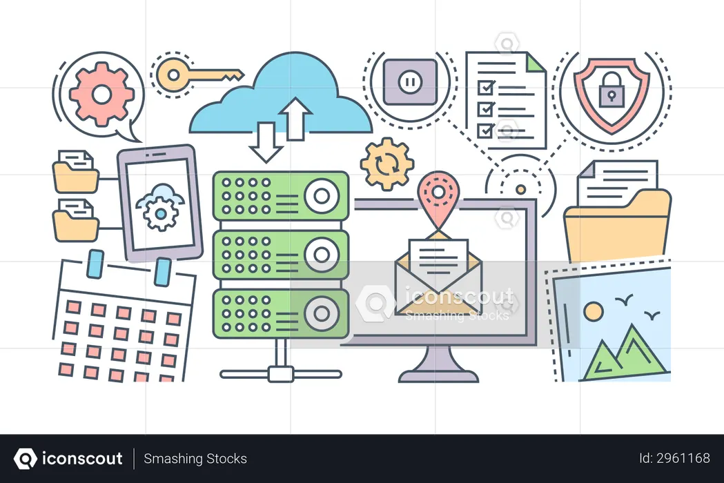 Cloud Computing Illustration - Free Download Science & Technology ...
