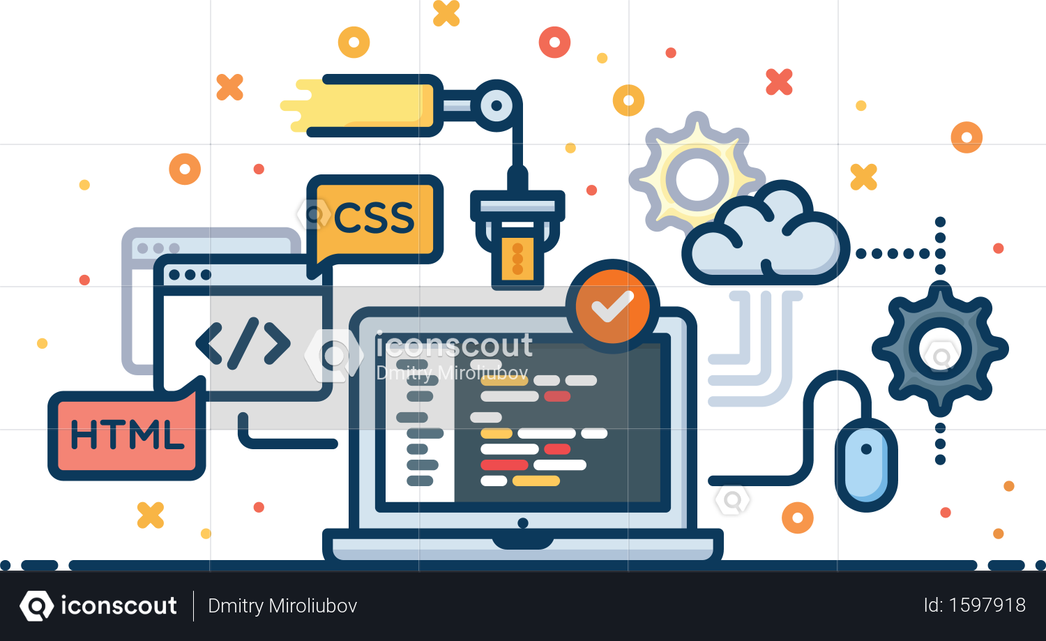 Best Premium Coding project Illustration download in PNG & Vector format