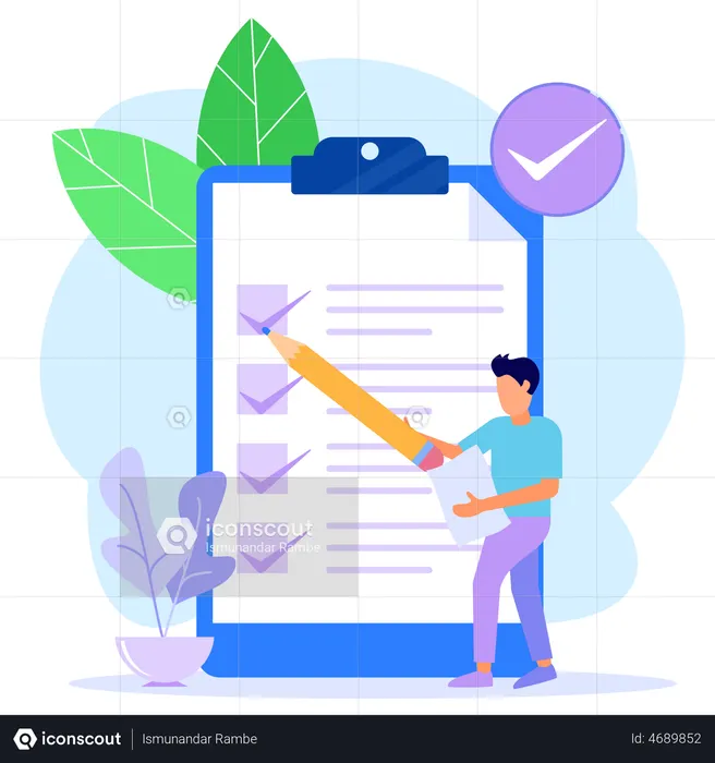 Complete Task List Illustration - Free Download Business Illustrations ...