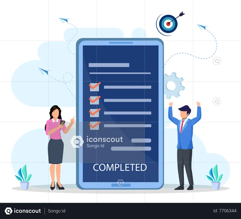 Completed Task Illustration - Free Download Science & Technology ... Completed Task Illustration - Free Download Science & Technology ...