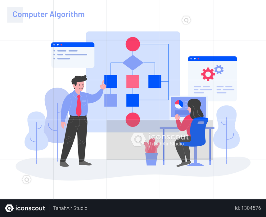 Best Premium Computer Algorithm Illustration Concept Illustration 