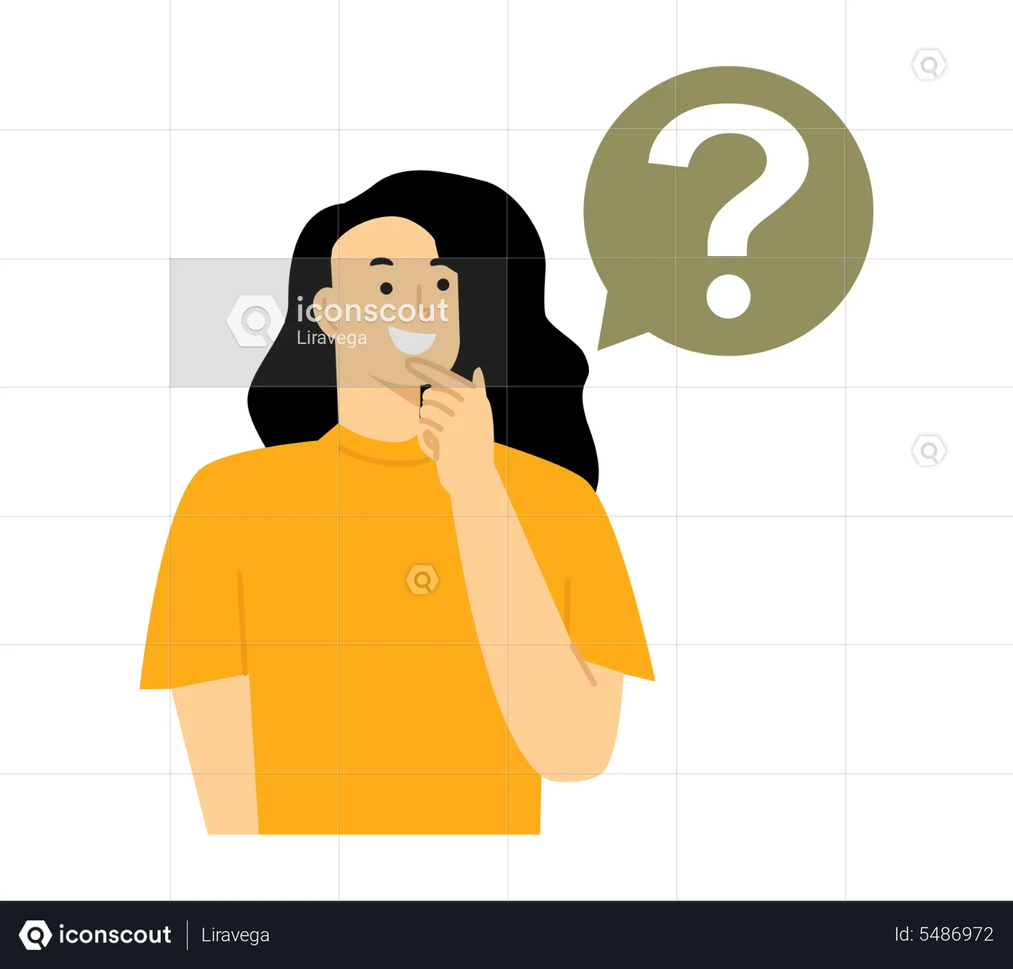 Best Confused Girl Illustration Download In Png And Vector Format