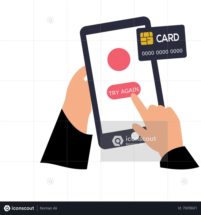 Best Credit Card Payment Error Illustration Download In Png And Vector Format 
