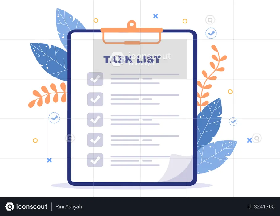 Daily Task List Illustration - Free Download People Illustrations ...
