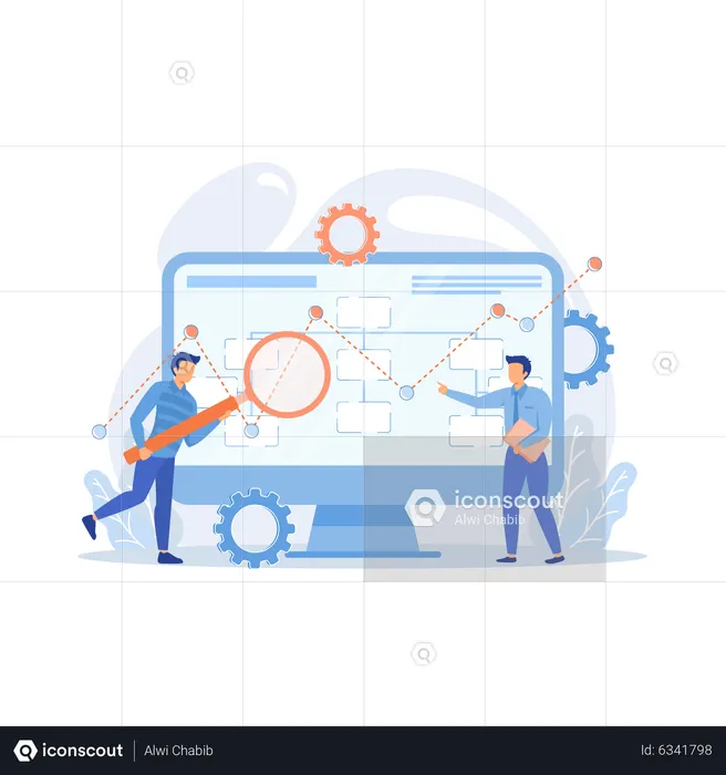Best Premium Data Driven Business Model Illustration Download In Png