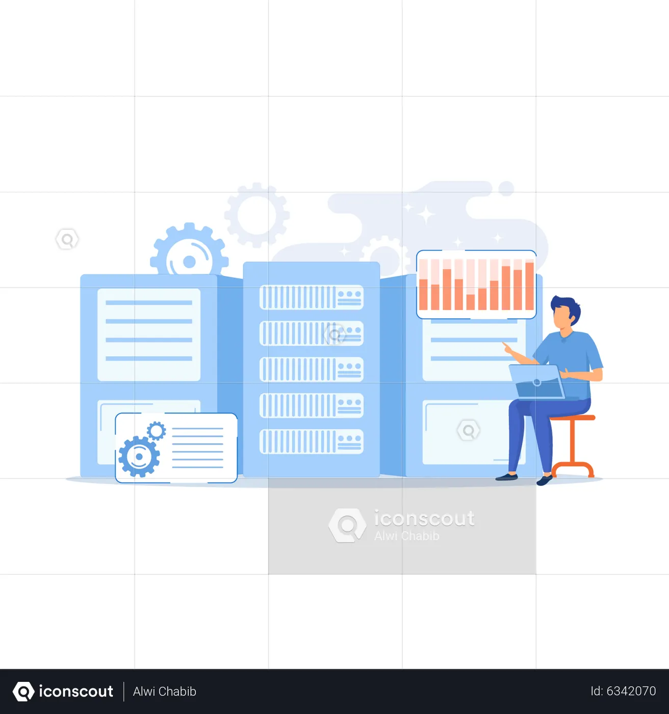 Best Data scientist Illustration download in PNG & Vector format