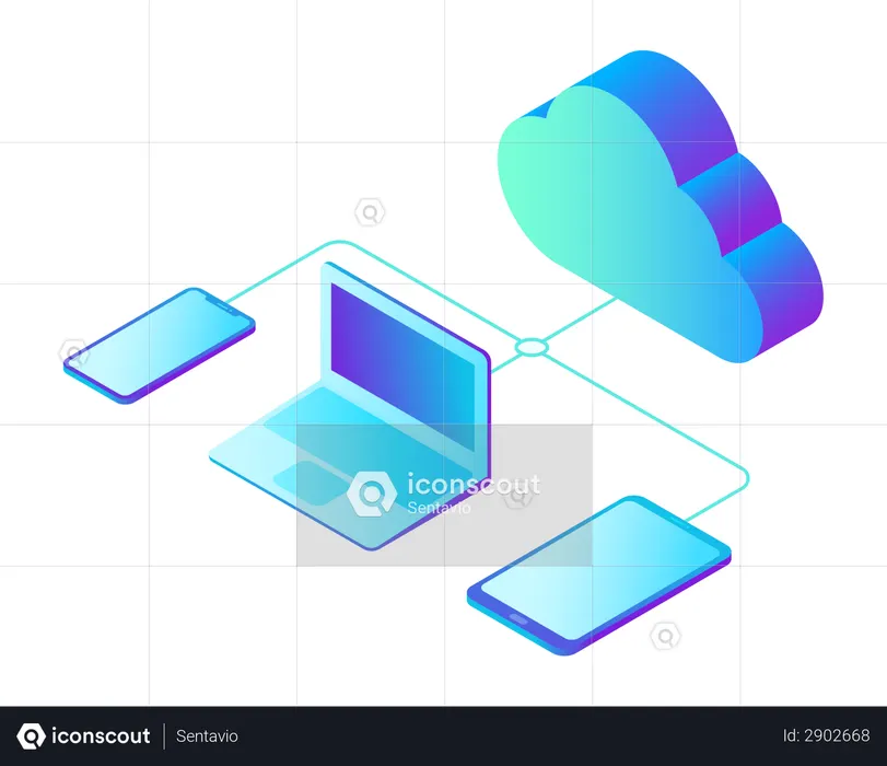 Data Storage Network Illustration - Free Download Network & Communication Illustrations | IconScout