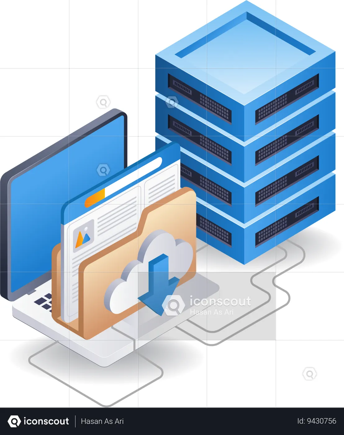Data Storage Server Infographic Illustration Free Download Design And Development Illustrations