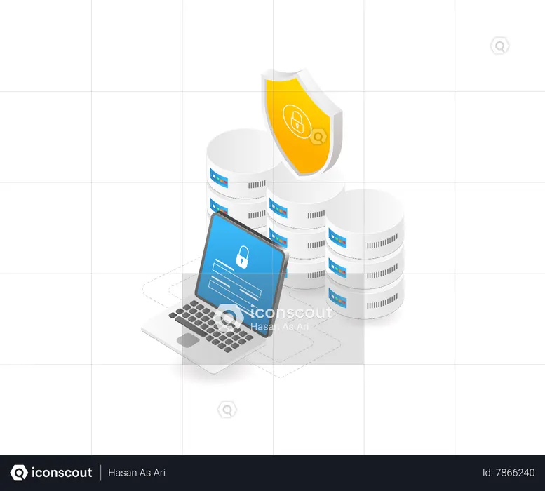 Best Database security passwords Illustration download in PNG & Vector format