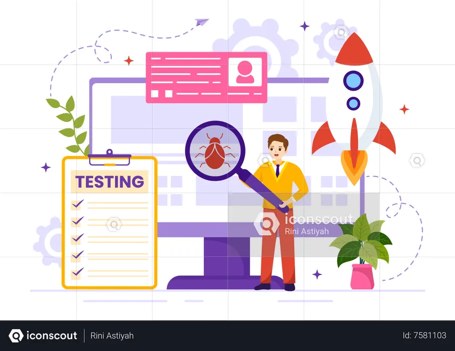 Debugging Development Illustration - Free Download Design & Development ... Debugging Development Illustration - Free Download Design & Development ...