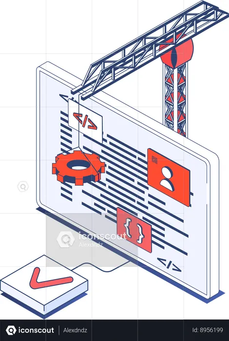 DevOps Code Build Up Illustration - Free Download Design & Development ...
