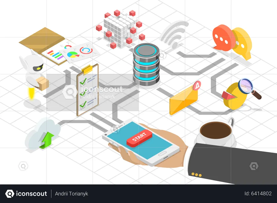 Best Premium Digital Transformation Illustration Download In Png