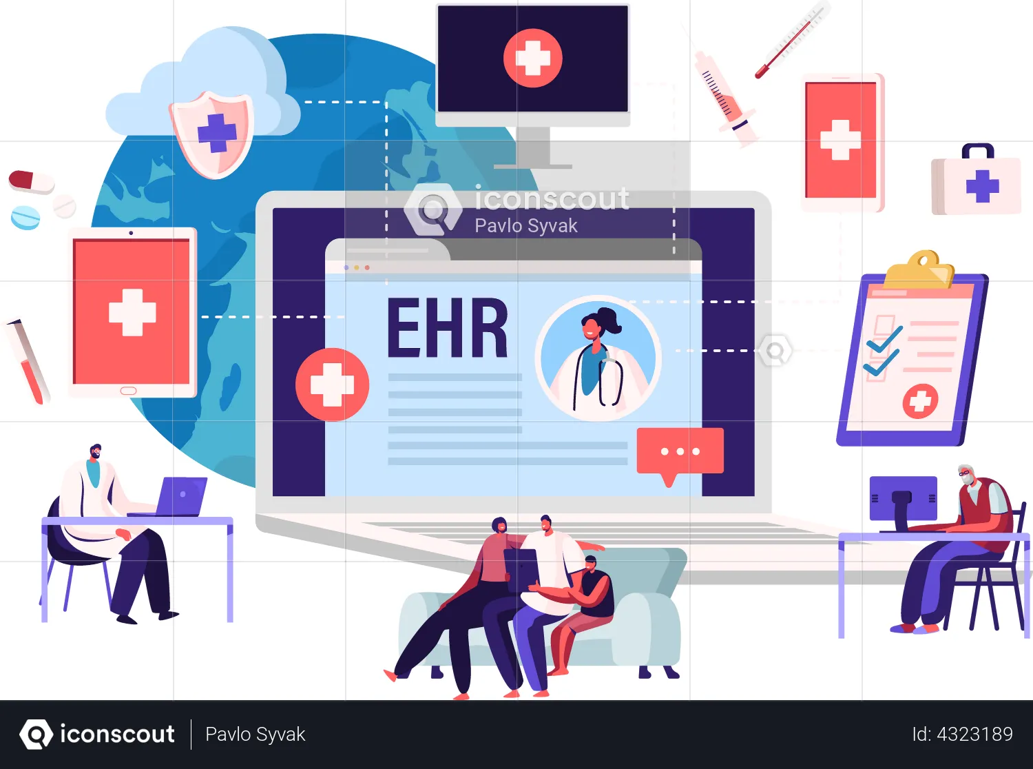 EHR Illustration - Free Download People Illustrations | IconScout