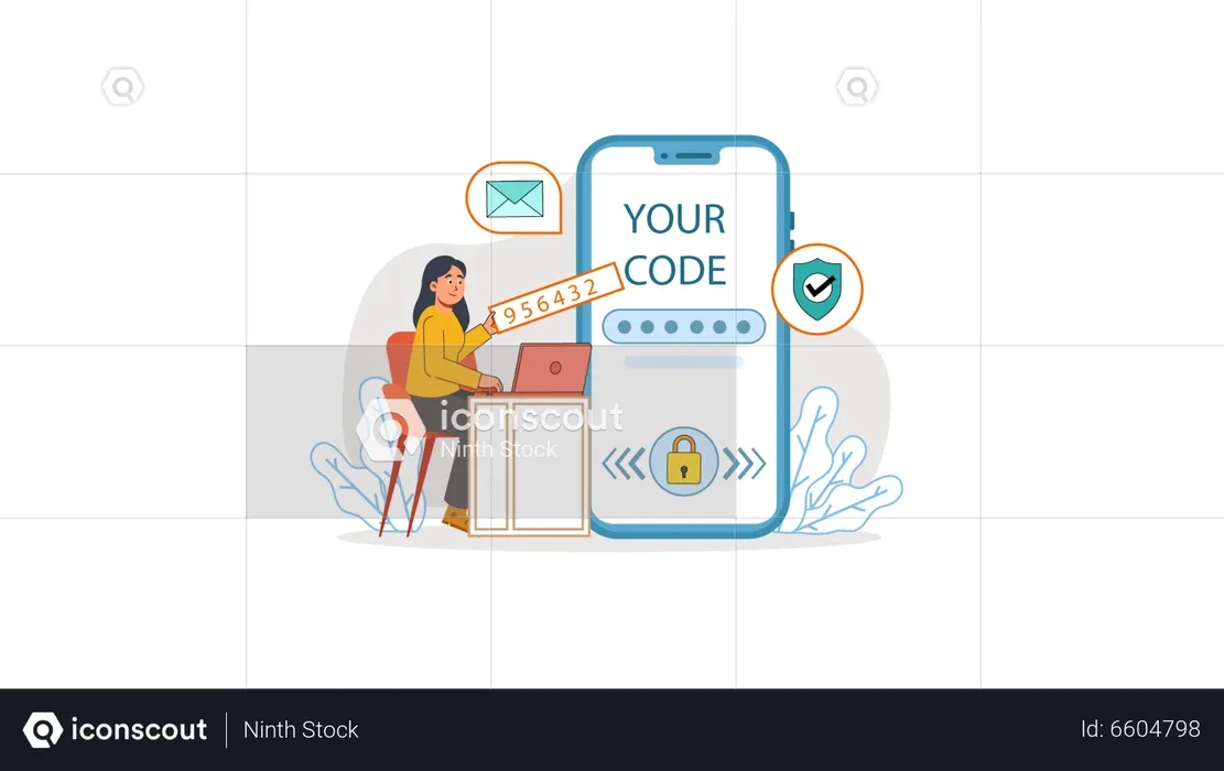 Email OTP Verification Illustration - Free Download Crime & Security ... Email OTP Verification Illustration - Free Download Crime & Security ...