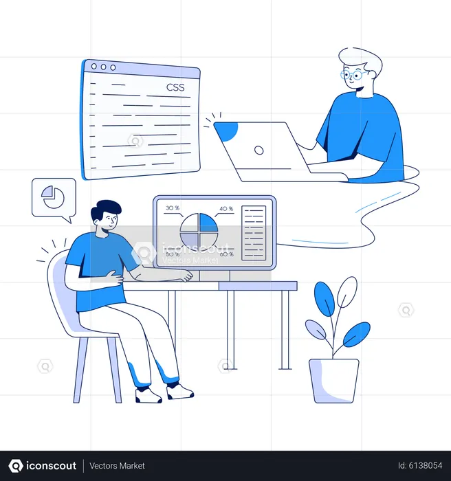 Best Premium Employees working from home Illustration download in PNG ... Best Premium Employees working from home Illustration download in PNG ...