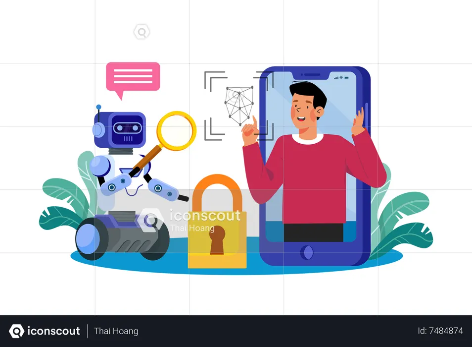 Best Facial Recognition Systems Use Ai For Identification Illustration Download In Png And Vector 