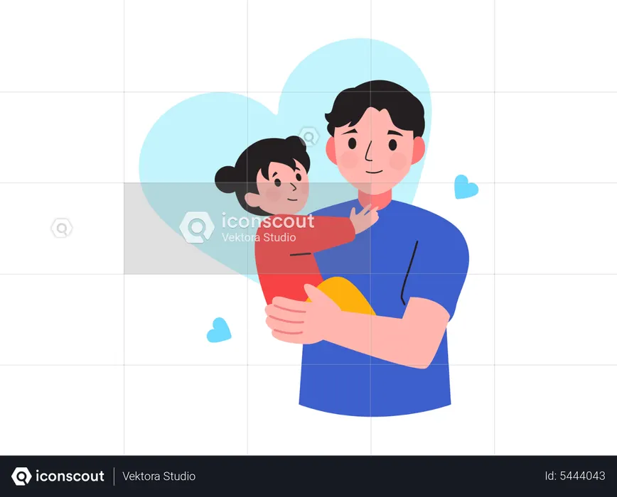 Best Father holding His Daughter Illustration download in PNG & Vector ... Best Father holding His Daughter Illustration download in PNG & Vector ...