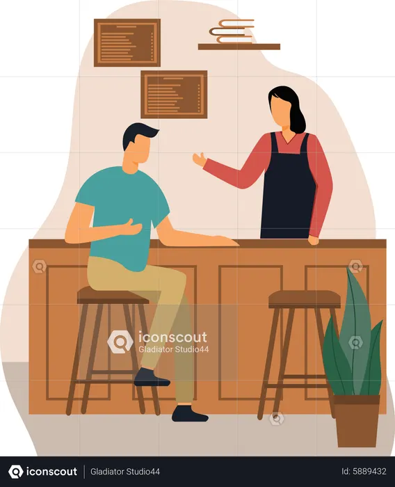 Best Premium Female cafe owner Illustration download in PNG & Vector format Best Premium Female cafe owner Illustration download in PNG & Vector format
