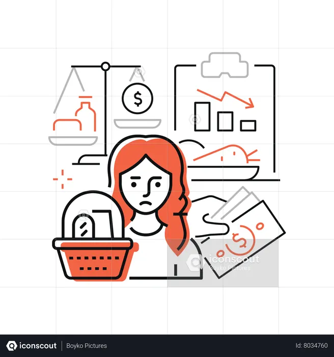 Best Food prices hike Illustration download in PNG & Vector format Best Food prices hike Illustration download in PNG & Vector format
