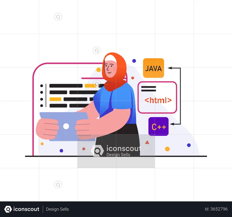 Best Full stack developer Illustration download in PNG & Vector format Best Full stack developer Illustration download in PNG & Vector format