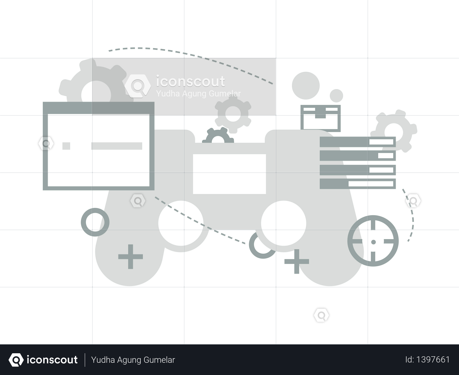 Premium Game Development Illustration download in PNG & Vector format