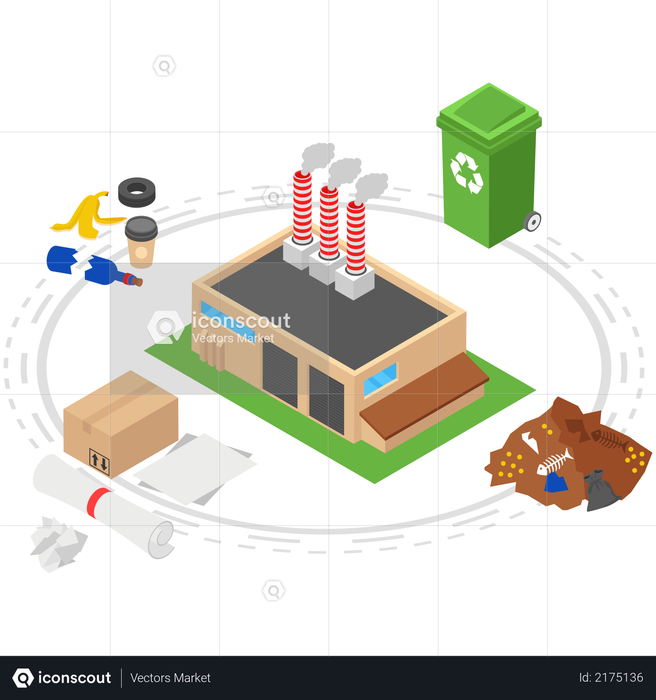 Best Premium Garbage Recycling Factory Illustration download in PNG ... Best Premium Garbage Recycling Factory Illustration download in PNG ...