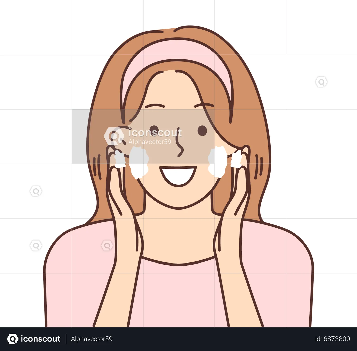 Best Girl Doing Makeup Illustration Download In Png And Vector Format