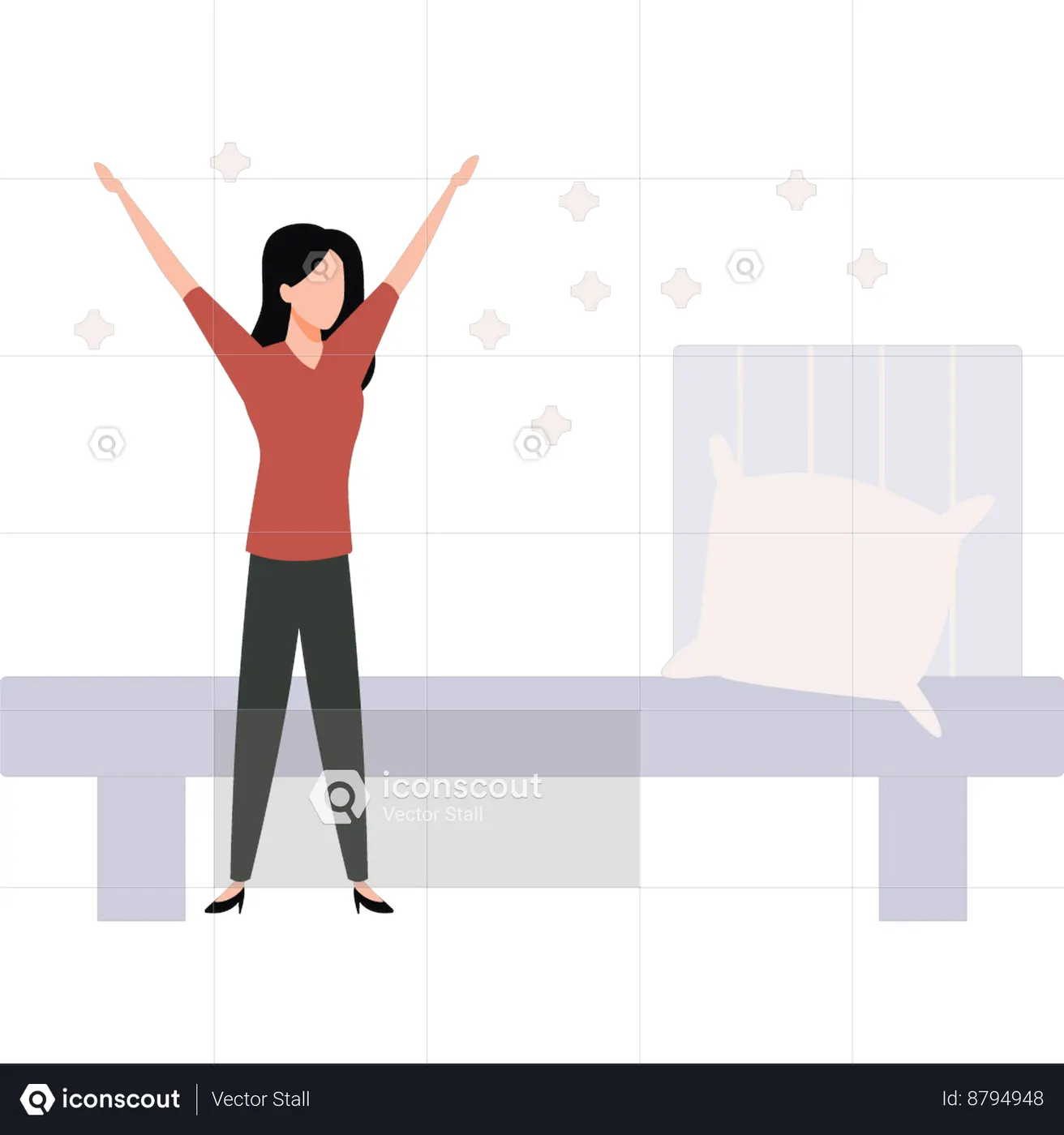 Best Girl has woken up Illustration download in PNG & Vector format Best Girl has woken up Illustration download in PNG & Vector format