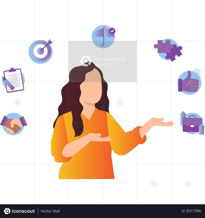 Best Girl Showing Balance Of Life Illustration Download In Png And Vector Format