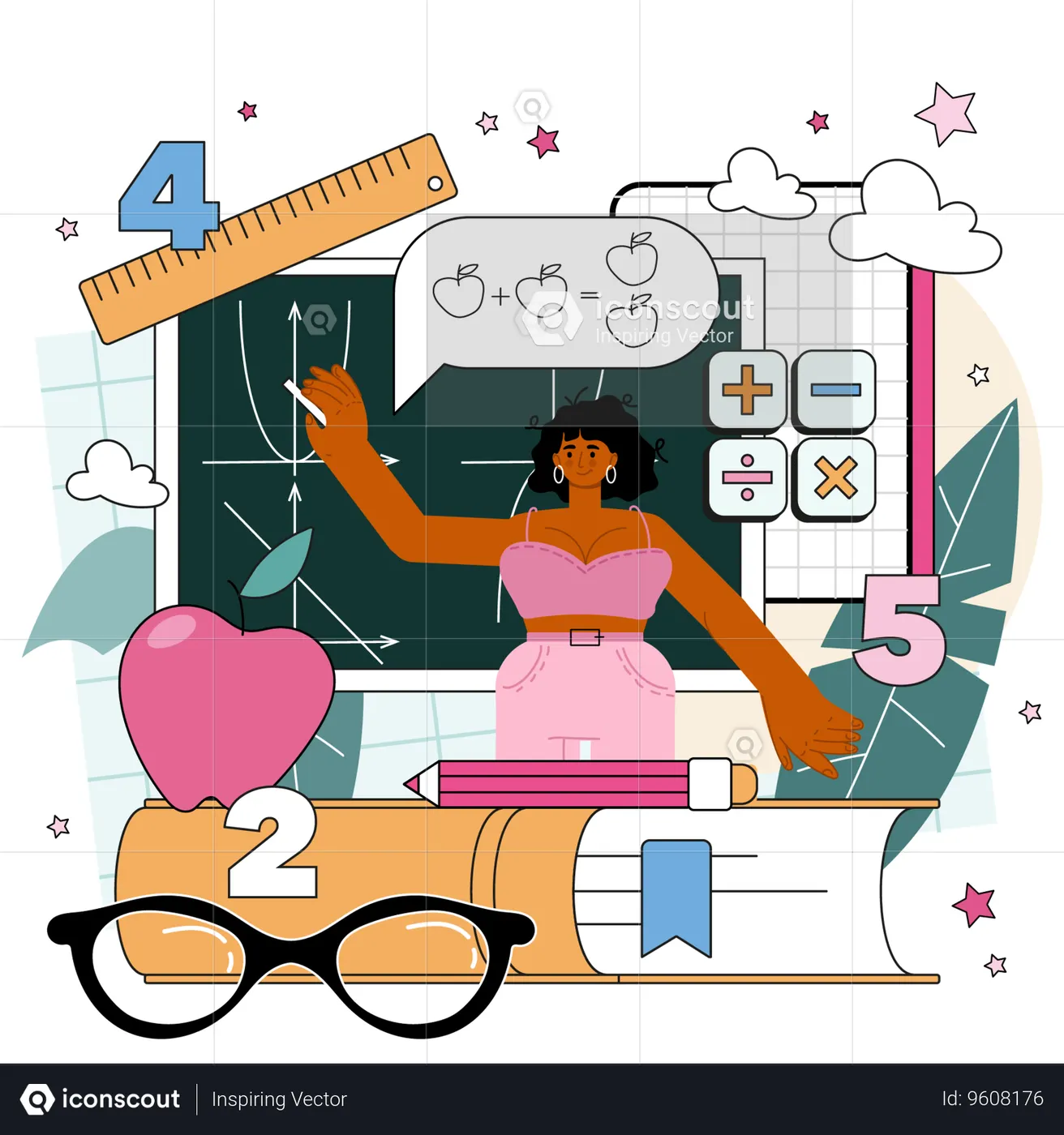 Girl Solving Maths Problem Illustration - Free Download School ... Girl Solving Maths Problem Illustration - Free Download School ...