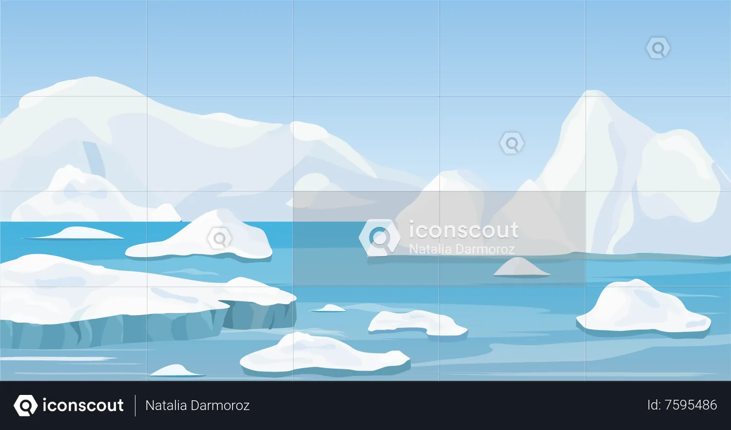 Glaciers Illustration - Free Download Nature Illustrations | IconScout