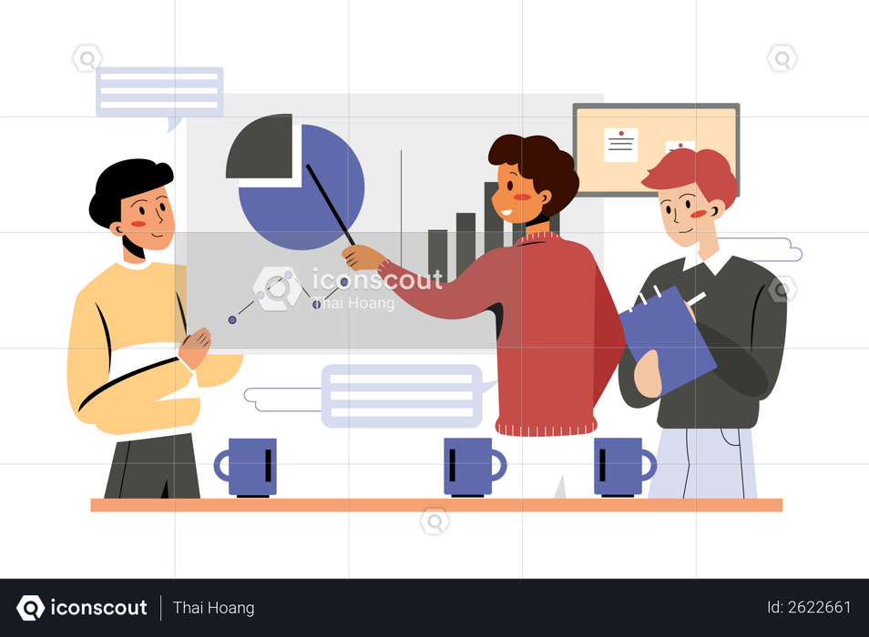 Best Premium Group of analysts working on graphs Illustration download ... Best Premium Group of analysts working on graphs Illustration download ...