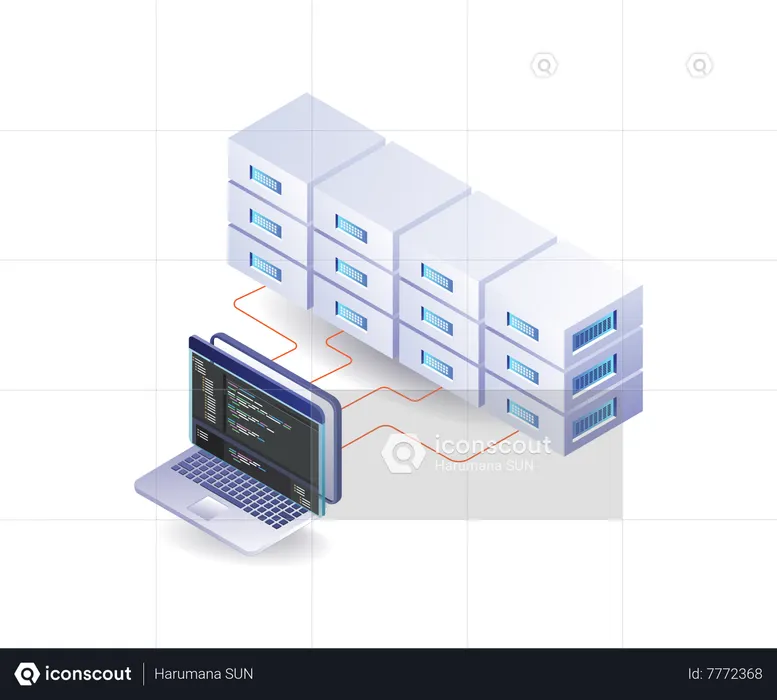Hosting Server Programming Language Analysis Illustration Free