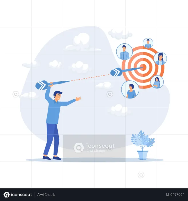 Best HR finding candidate for job vacancy Illustration download in PNG & Vector format