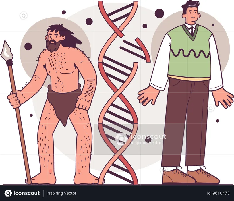 Human Evolution Stages Illustration - Free Download People ... Human Evolution Stages Illustration - Free Download People ...