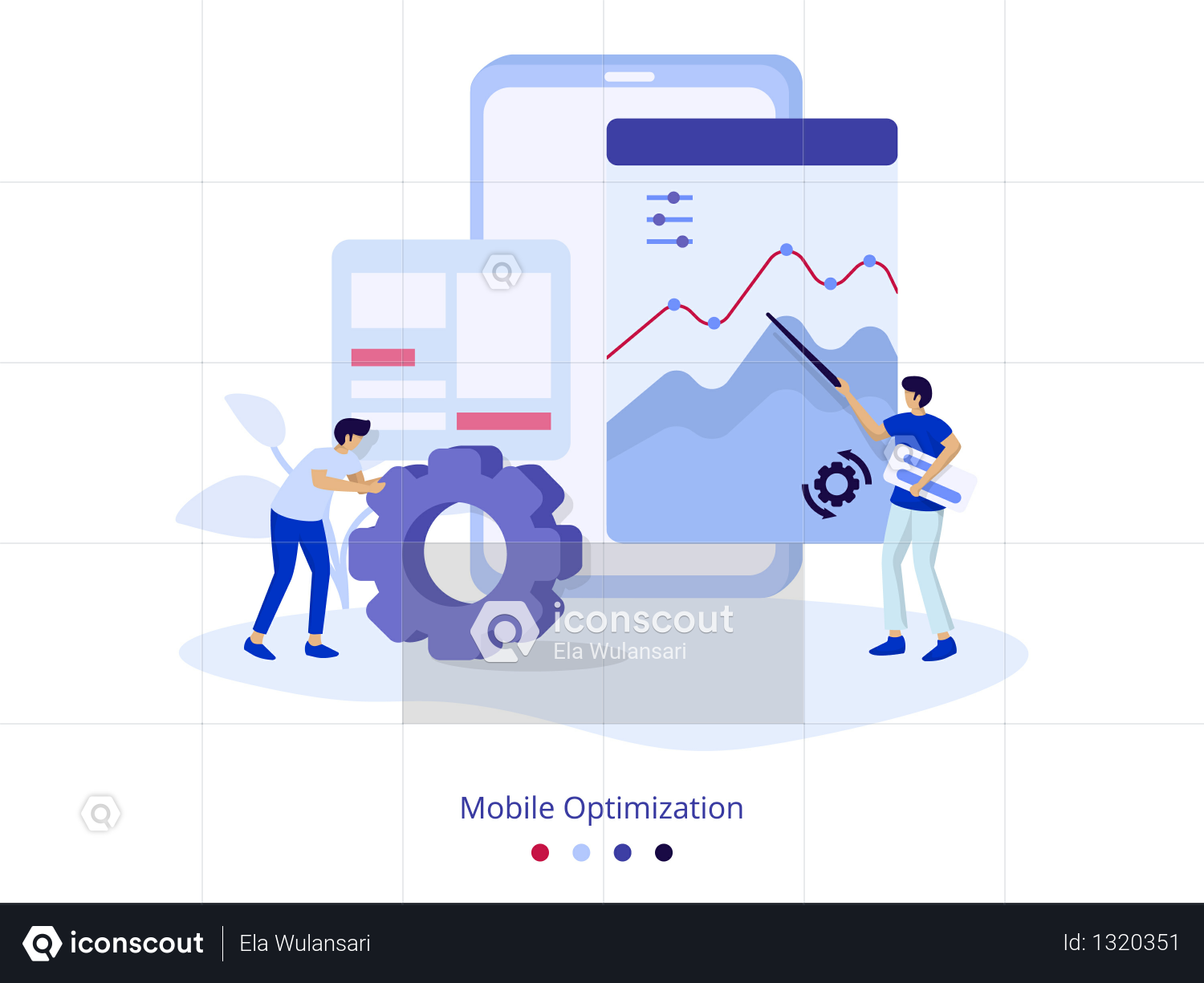 Premium Illustration Mobile Optimization Illustration download in PNG ...