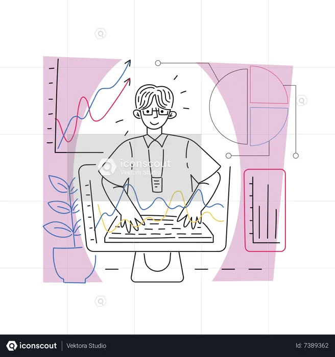 Best Inputing The Data Illustration download in PNG & Vector format