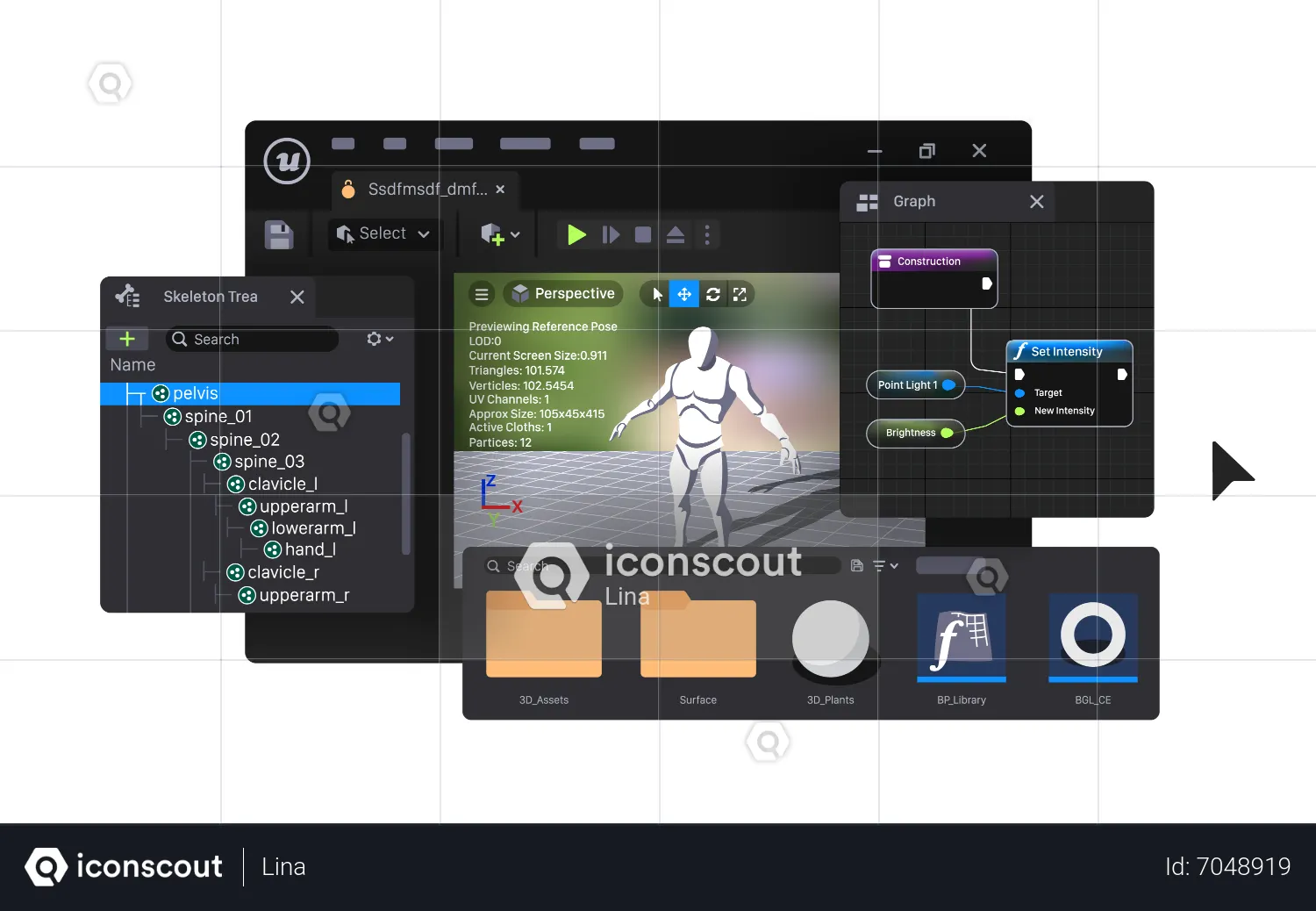 Interface 3D Computer Graphics Game Engine Illustration - Free Download ...