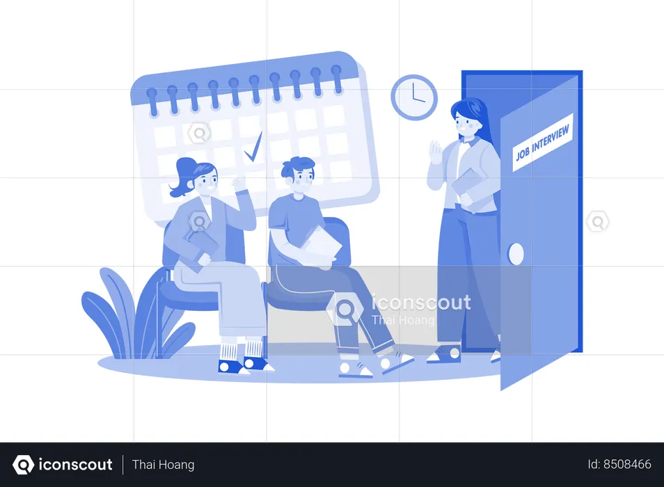 Job Interview Queue Illustration - Free Download Business Illustrations ... Job Interview Queue Illustration - Free Download Business Illustrations ...