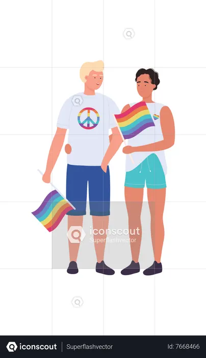 Best Lgbtq Couple Illustration Download In Png And Vector Format