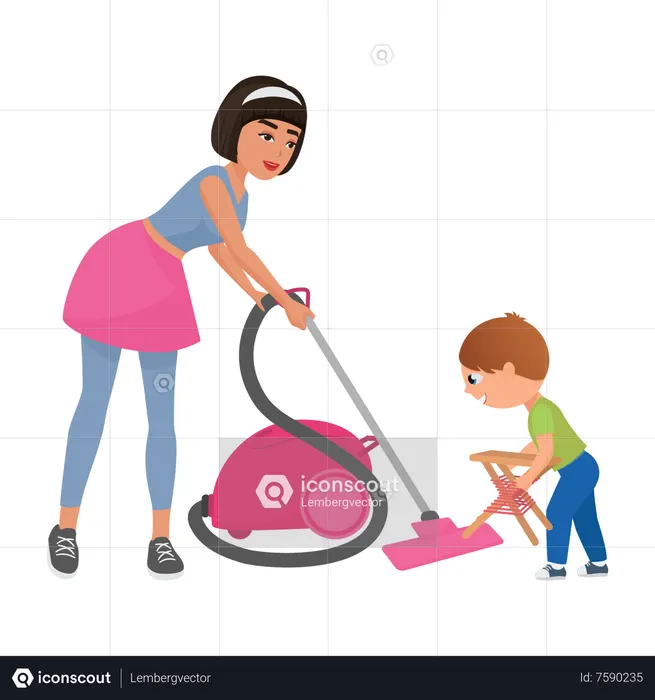 Helping cleaning store